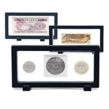 Coin Display Box Jewelry Storage Case Stand Holder Collection Container ...