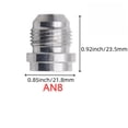 8AN Male Weld on Bung Fitting, Aluminum Male Flare Weldable Fuel Tank ...