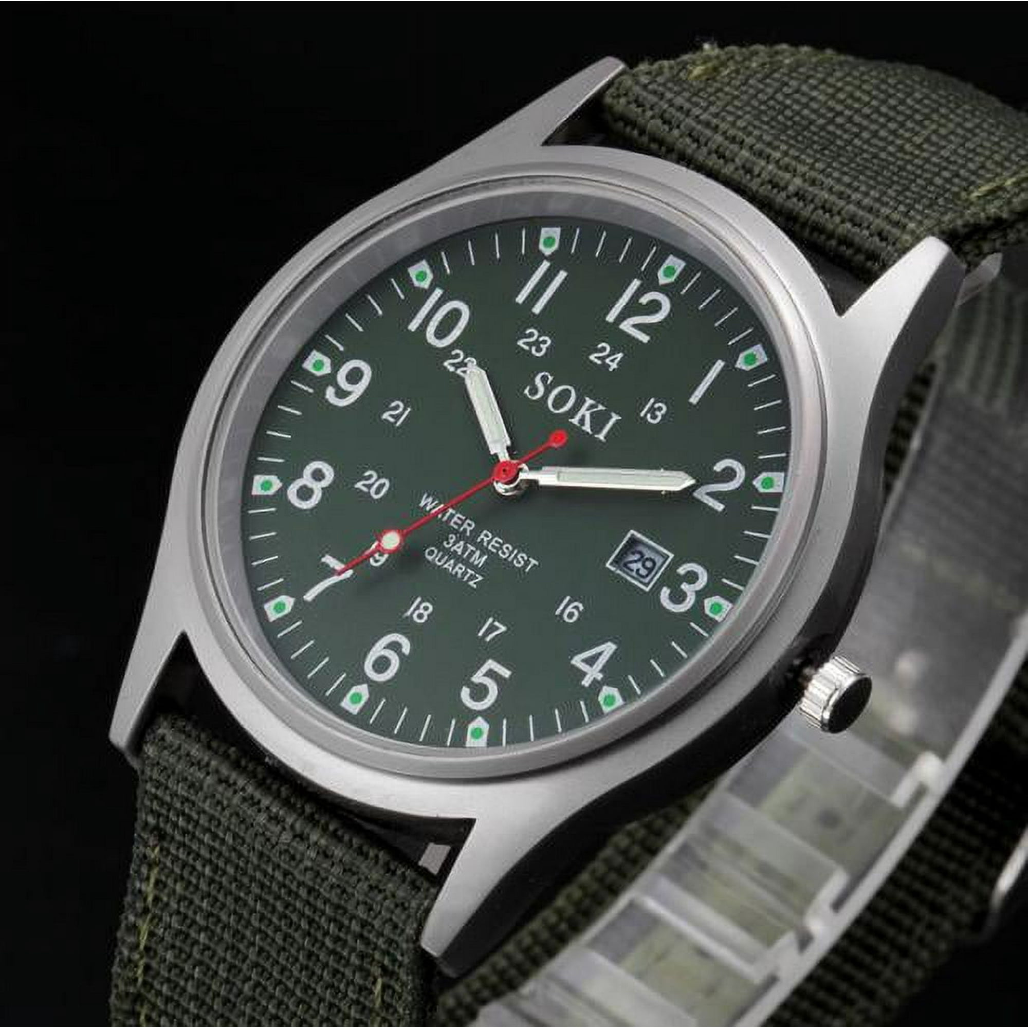 Click here for Topllc Mens Quartz Watch Military Mens Date Canvas... prices