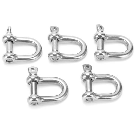 Herwey 5PCS D Shackle With Screw Pin Stainless Steel 304 Heavy Duty For ...