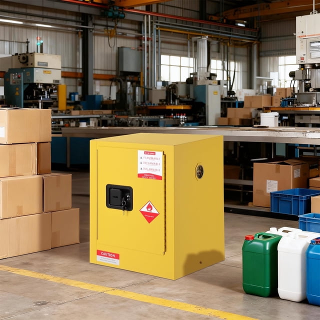 Kojooin Flammable Safety Cabinet with Auto-Closing Door and Adjustable ...