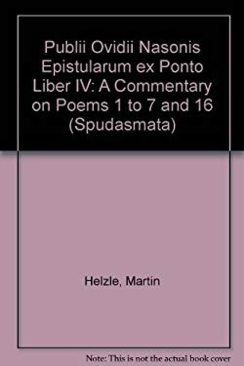 Pre-Owned Publii Ovidii Nasonis Epistularum Ex Ponto, Liber IV : A ...