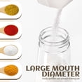 Glass Salt Shaker with Adjustable Lid - Quantitative Spice Dispenser ...