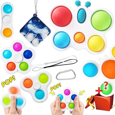 Simple Dimple Fidget Pack of 6 tress and Anxiety Relief Mini Simple ...