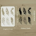 Peacock Feather Stencil Reusable Beautiful Feathers Stencil Mandala ...
