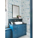 Advantage Heidi Blue Watercolor Florals Wallpaper - Walmart.com