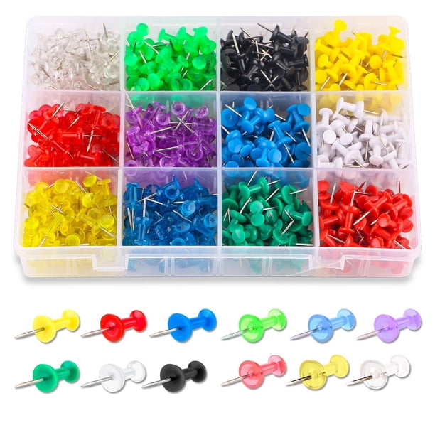 Yalis Chinchetas de color Chinchetas para pulgar, 600 unidades, punta ...