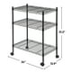ZENSTYLE 31.2" H Metal Frame 3-Shelf Kitchen Storage Shelves, Black ...