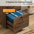 Ktaxon 2-Drawer Rolling Wood File Cabinet with Lock, Portable Vertical ...