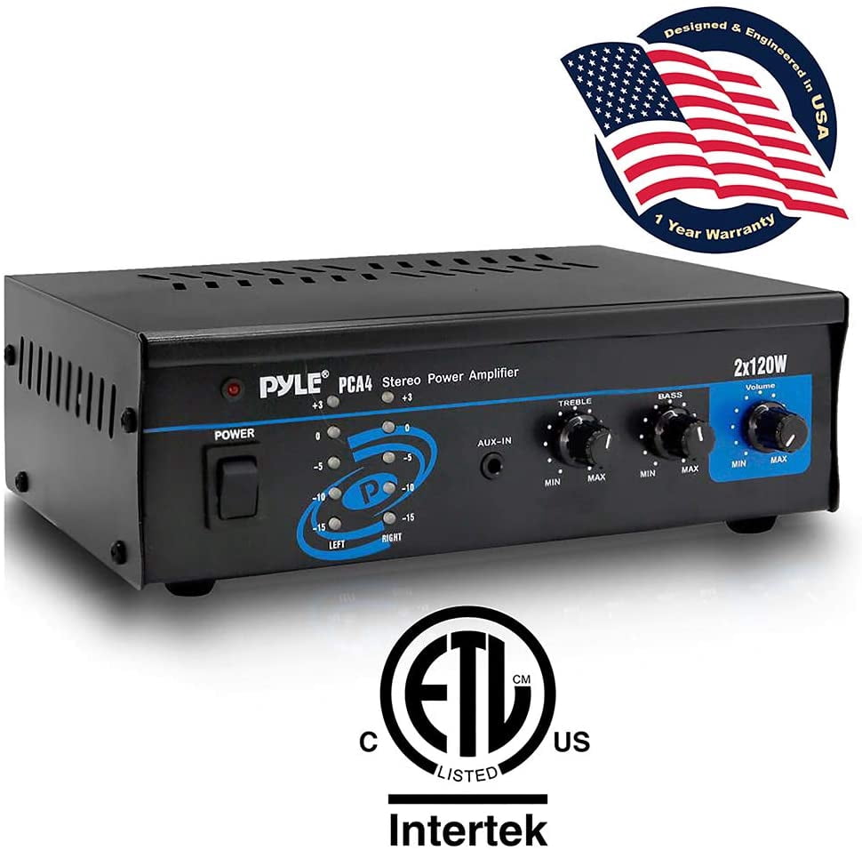 Pyle-Home Pca4 Mini 2x120-Watt Stereo Power Amplifier | Walmart Canada