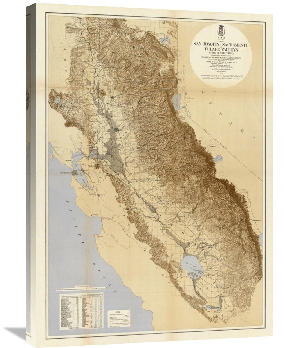 Global Gallery California Irrigation Commission,'Map of The San Joaquin ...