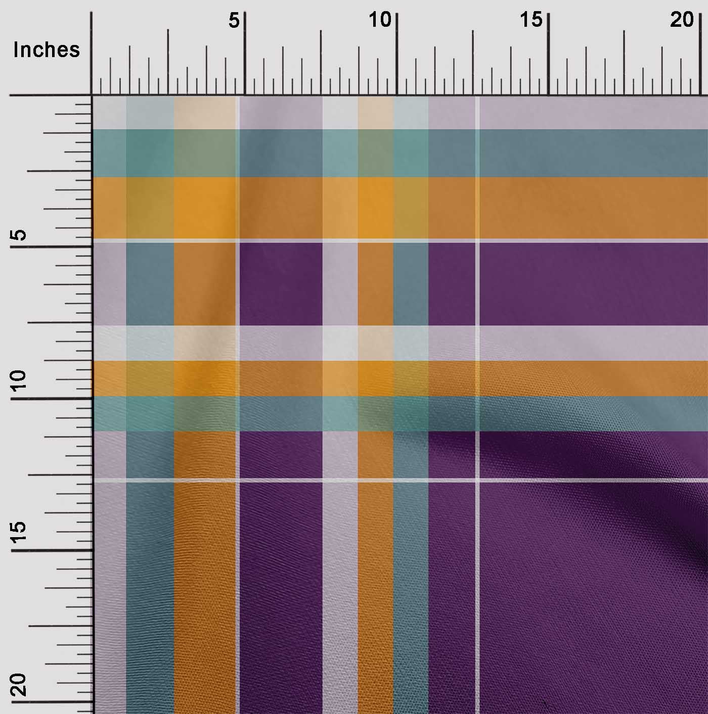 oneOone Organic Cotton Voile Fabric Madras Check Printed Fabric 1 Yard ...