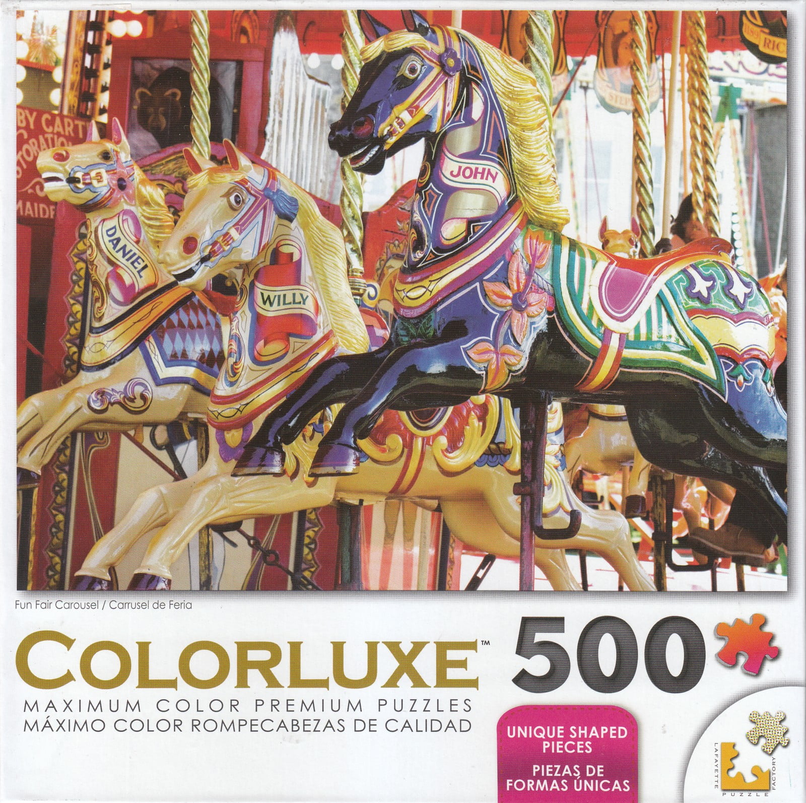 Colorluxe 500 Piece Puzzle - Fun Fair Carousel - Walmart.com