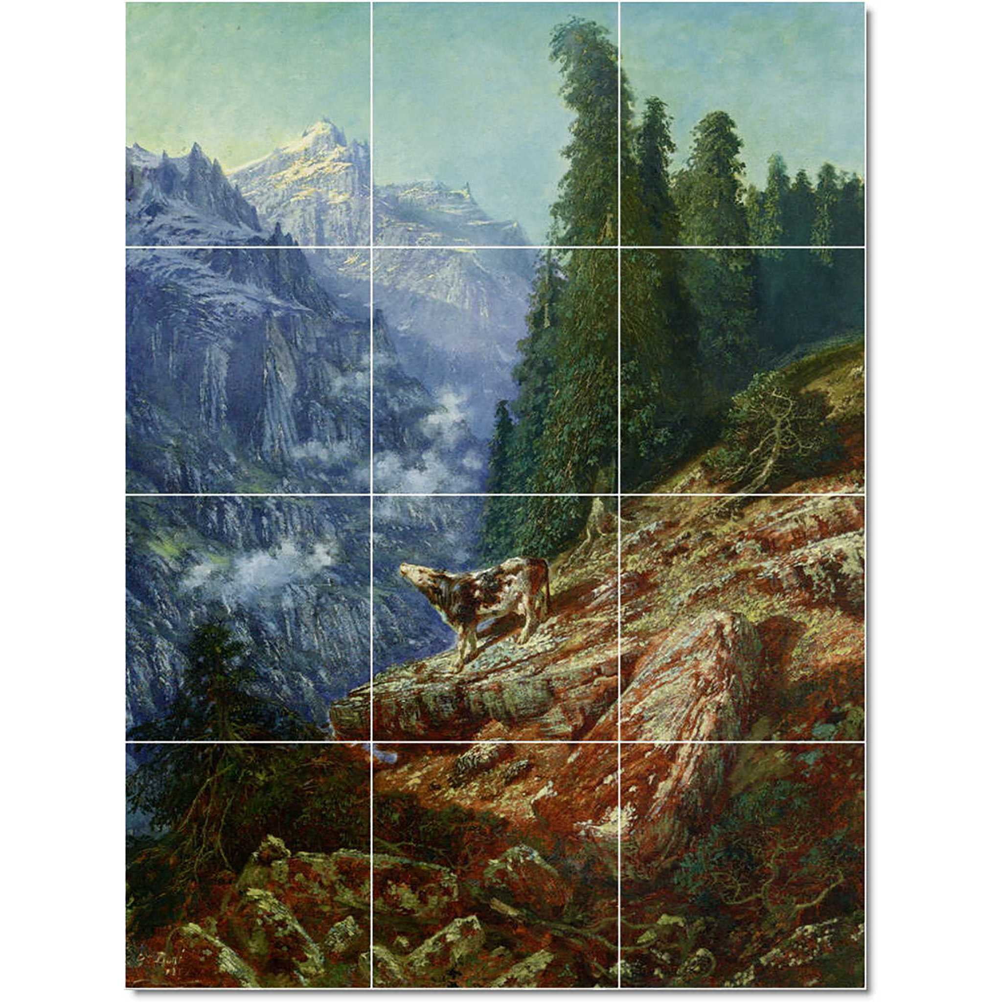 Ceramic Tile Mural-Gustave Dore Landscapes Painting 269. 18" w x 24" h ...