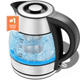 Chefman Rapid Boil 1.2L Electric Tea Kettle, Stainless Steel, Removable ...
