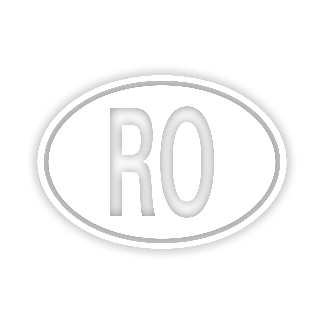 Romania Oval Sticker Decal Die Cut - Self Adhesive Vinyl - Weatherproof ...