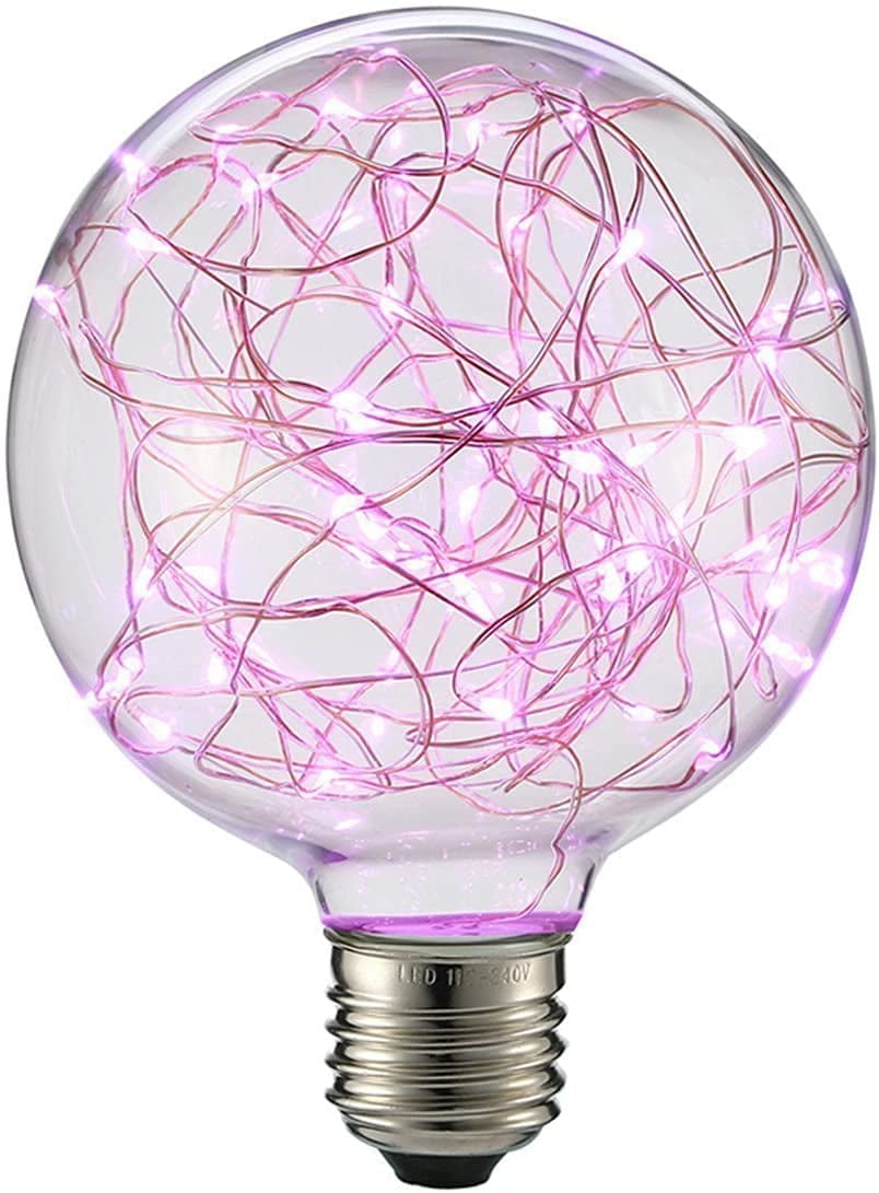 LINLIN G95 Vintage Edison Bulb,LED Multicolor Firework Light Bulb E27 ...