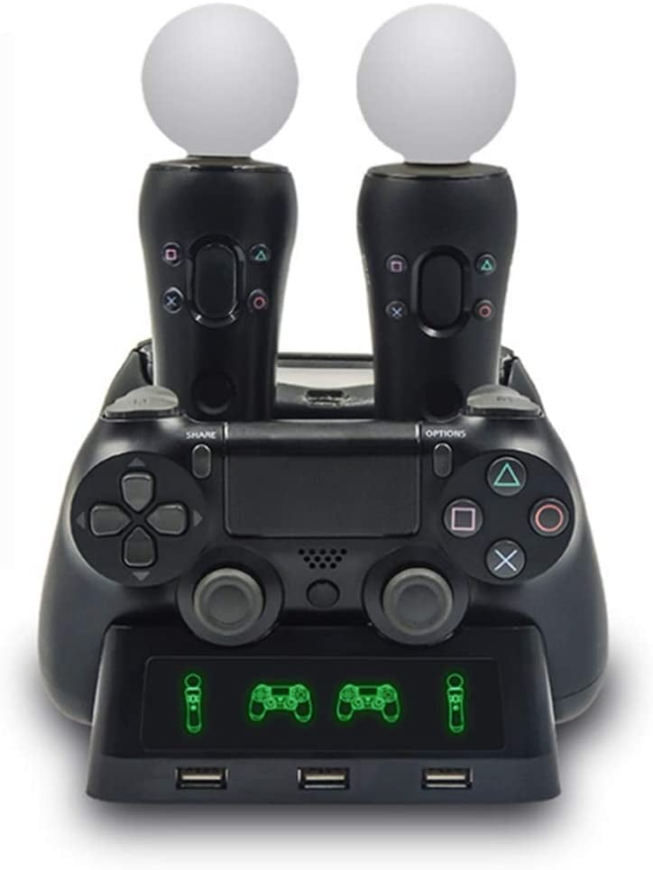 PS4 Controller Charger, Harging Dock Station for PS VR Move Motion and ...