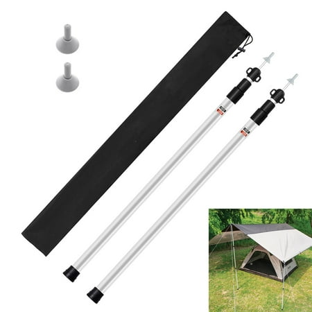 FlyFlise Tent Poles Aluminum Tarp Poles, Adjustable Lightweight Camping ...
