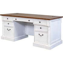 Martin Furniture Durham Rustic Wood Credenza Office Desk Writing Table ...