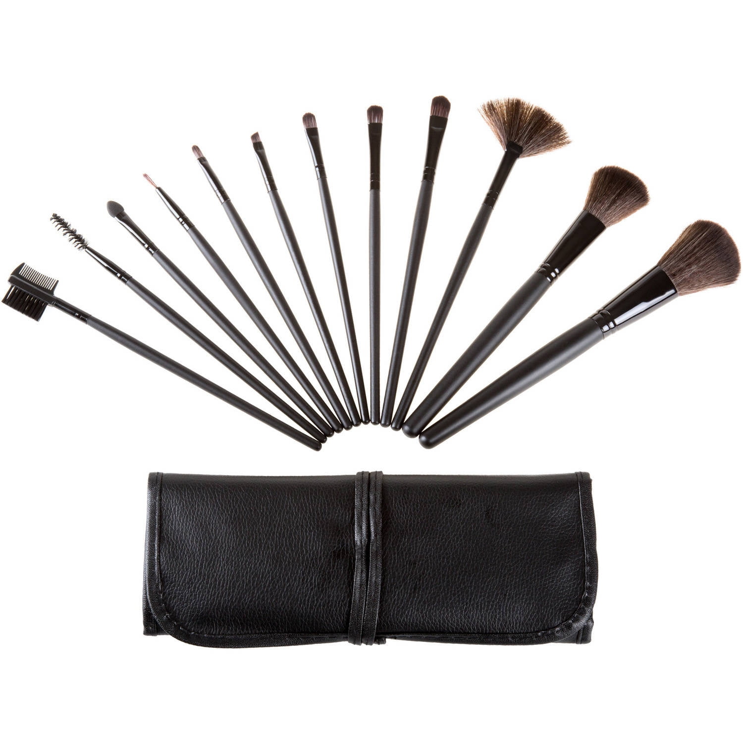 12 Piece Professional Makeup Brush Set- Includes Foundation Eyeshadow ...