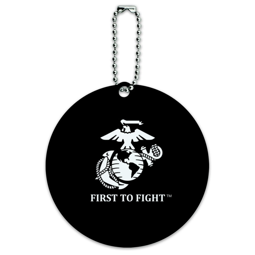 Marine Corps USMC First to Fight Black White Logo Officially Licensed ...