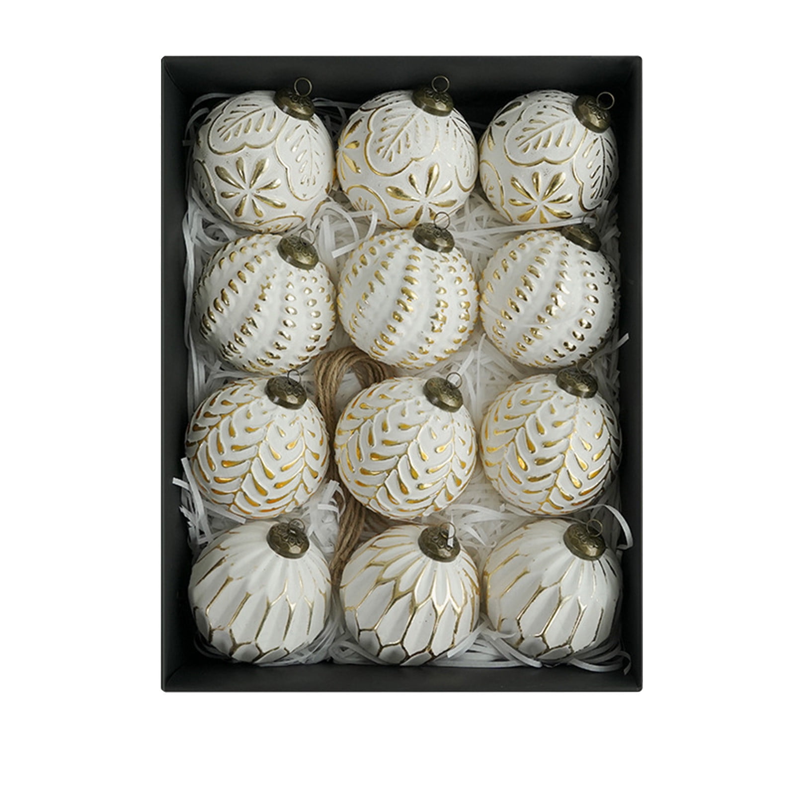 Click here for Sgeqmo Gold 12 Pieces Antique Christmas Balls Orna... prices