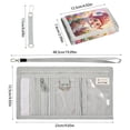 Cloth Wallet with Lanyard & Multiple Compartments Fashion Purse Zipper ...