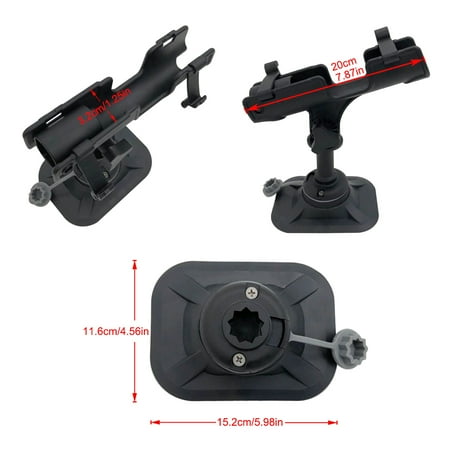 PP Fishing Rod Holder Portable Adjustable Side-mounted Pole Canoes Side ...