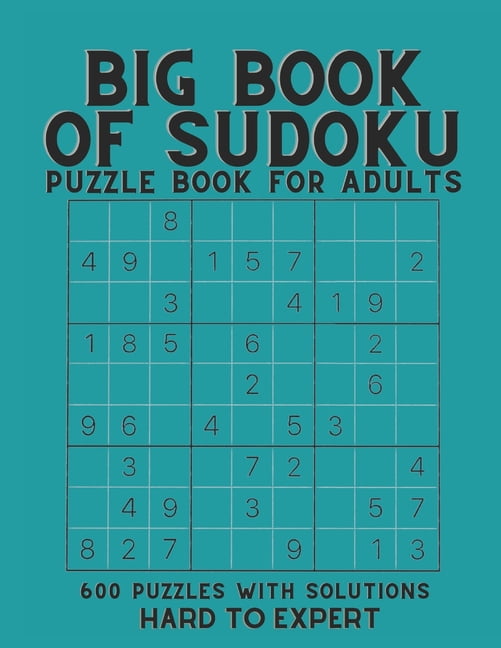 Hard to Expert Sudoku Book: Big Book of Sudoku : sudoku puzzle book for ...