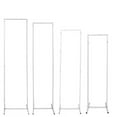 BalsaCircle 4 White Metal Floral Display Frame Rectangle Backdrop Stand ...