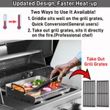 "BBQ Griddle for Gas & Charcoal Grill, 17"" x 13"" with Removable Tray ...