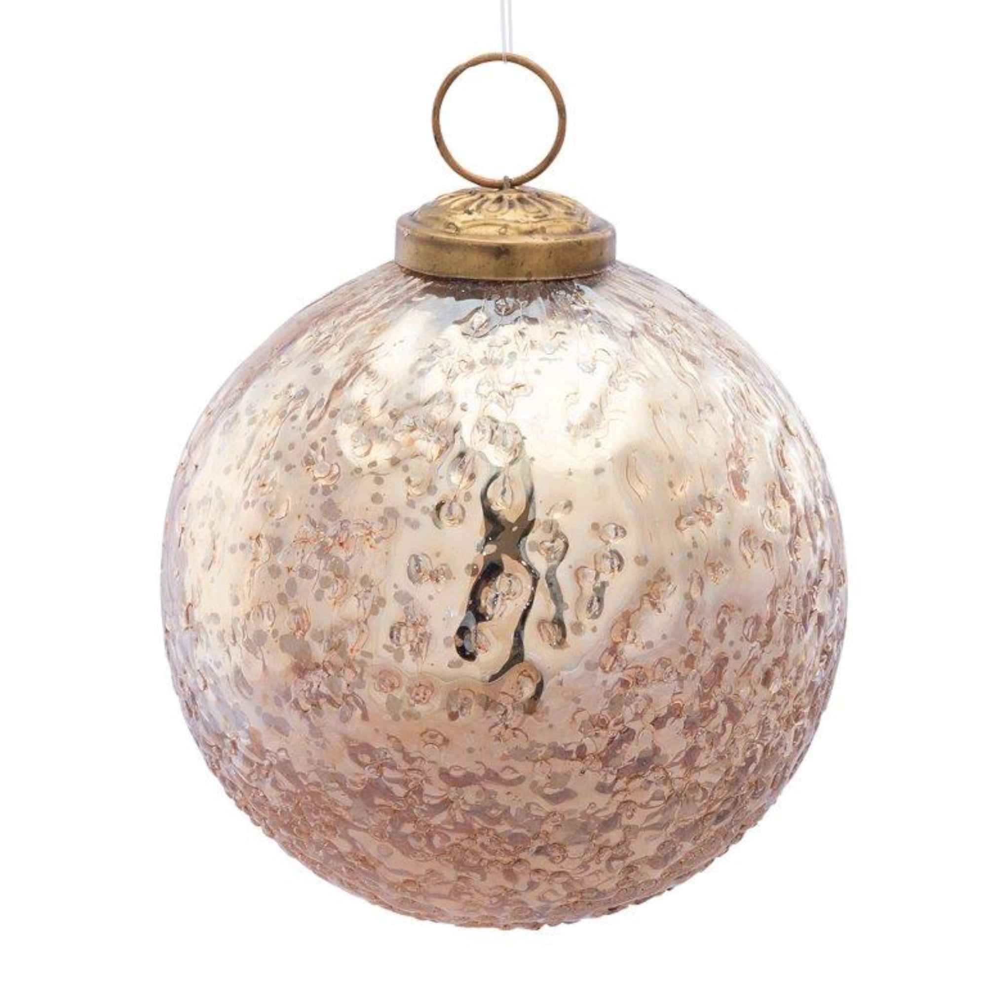 Set of 12 Metallic Gold Glass Christmas Ball Ornament, 5" - Walmart.com