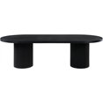 Pemberly Row Modern / Contemporary Black Oak Wood Dining Table ...