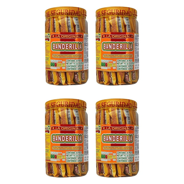 Banderilla Tama-Roca Tamarind Hot Food - Spicy Mexican Candy, 4 Tub ...