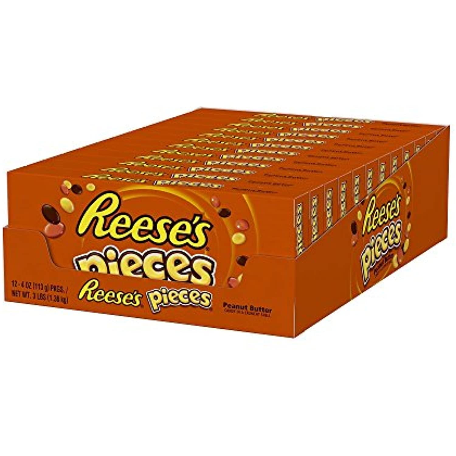 Reeses Pieces Candy, Peanut Butter Candy In A Crunchy Shell, 4.0 Ounce ...