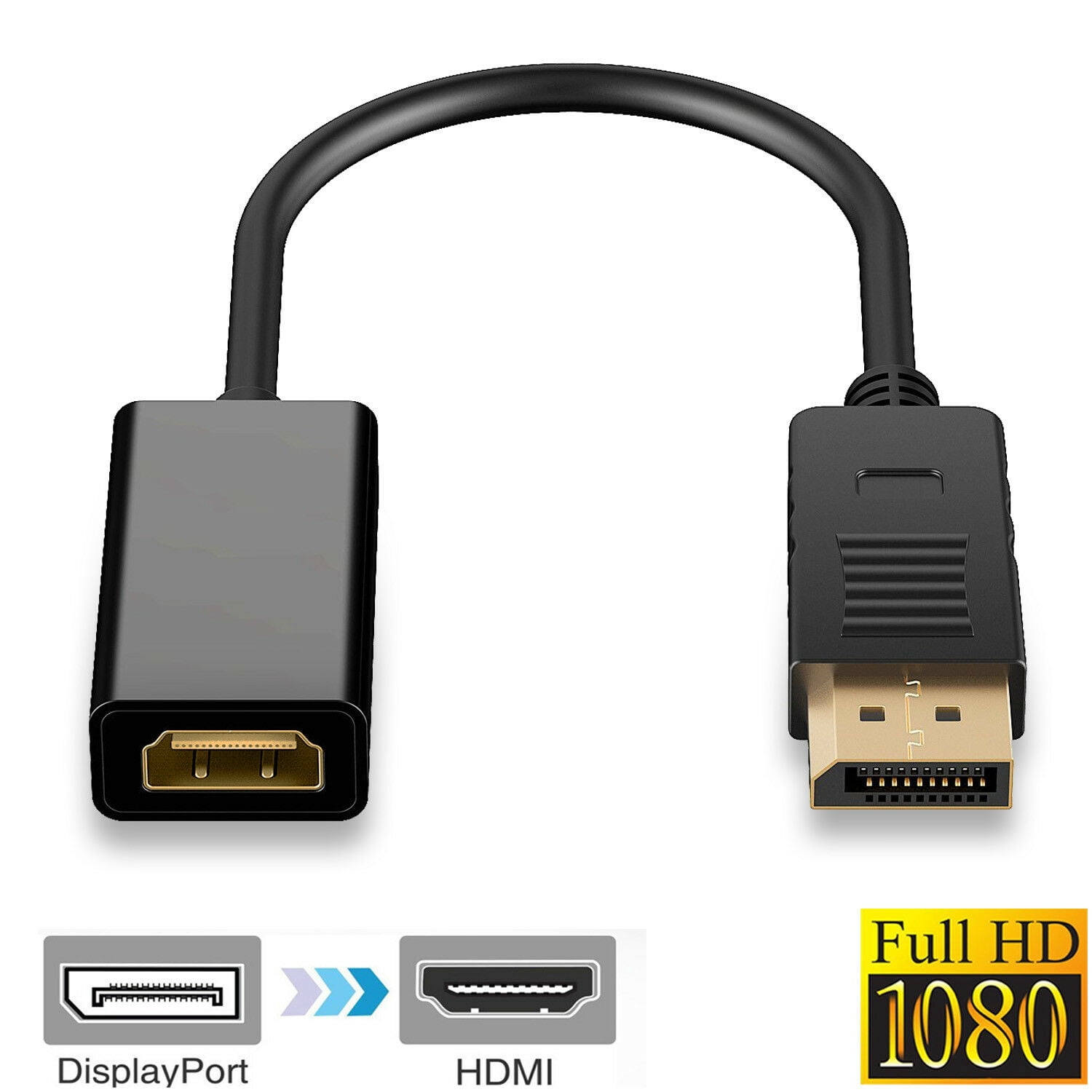 Display Port DP to HDMI Adapter Converter 1080P Full HD Computer PC to ...