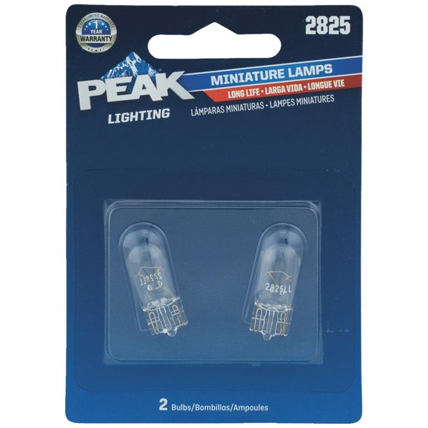 PEAK 2825 12V Mini Incandescent Automotive Bulb (2-Pack) 2825LL-BPP ...