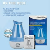 HealthWise Cool Mist Ultrasonic Humidifier | For Medium Size Rooms | No ...