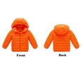 HILEELANG Kids Boy Girl Winter Hooded Puffer Jackets Coats Light Weight Padded Outerwear Orange ...