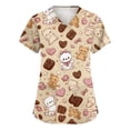 AHMOMEI Cartoon Animal Print Scrub Top Women S-5XL Plus Size Women’s ...