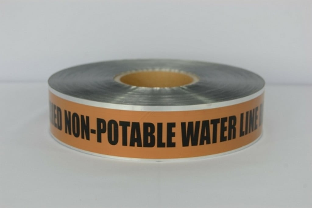 Detectable Underground Tape - Caution Buried Non-Potable Water Line ...