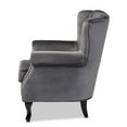 Free Shipping! Baxton Studio Relena Wingback Accent Armchair Gray ...