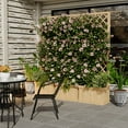 Gaderth Cedar Privacy Screen with Planter Box, Freestanding Outdoor ...