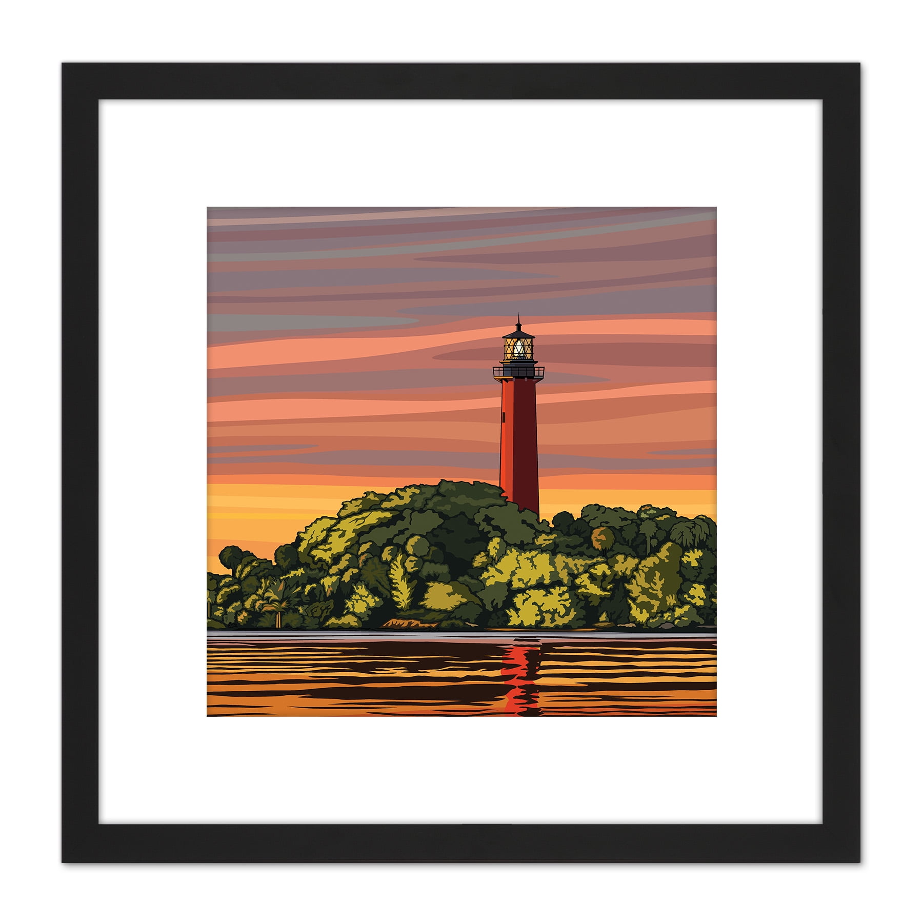 BLM Jupiter Inlet Lighthouse Natural Area Florida 8X8 Inch Square ...