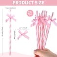 20 count Bow Straw, 7.7inch Cute Paper Straw, Wedding, Picnic, Birthday ...