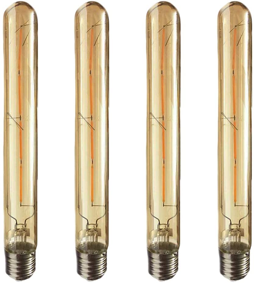 4 Pack Model T30 Tubular Edison Filament Led Light Bulb with E26 Screw ...