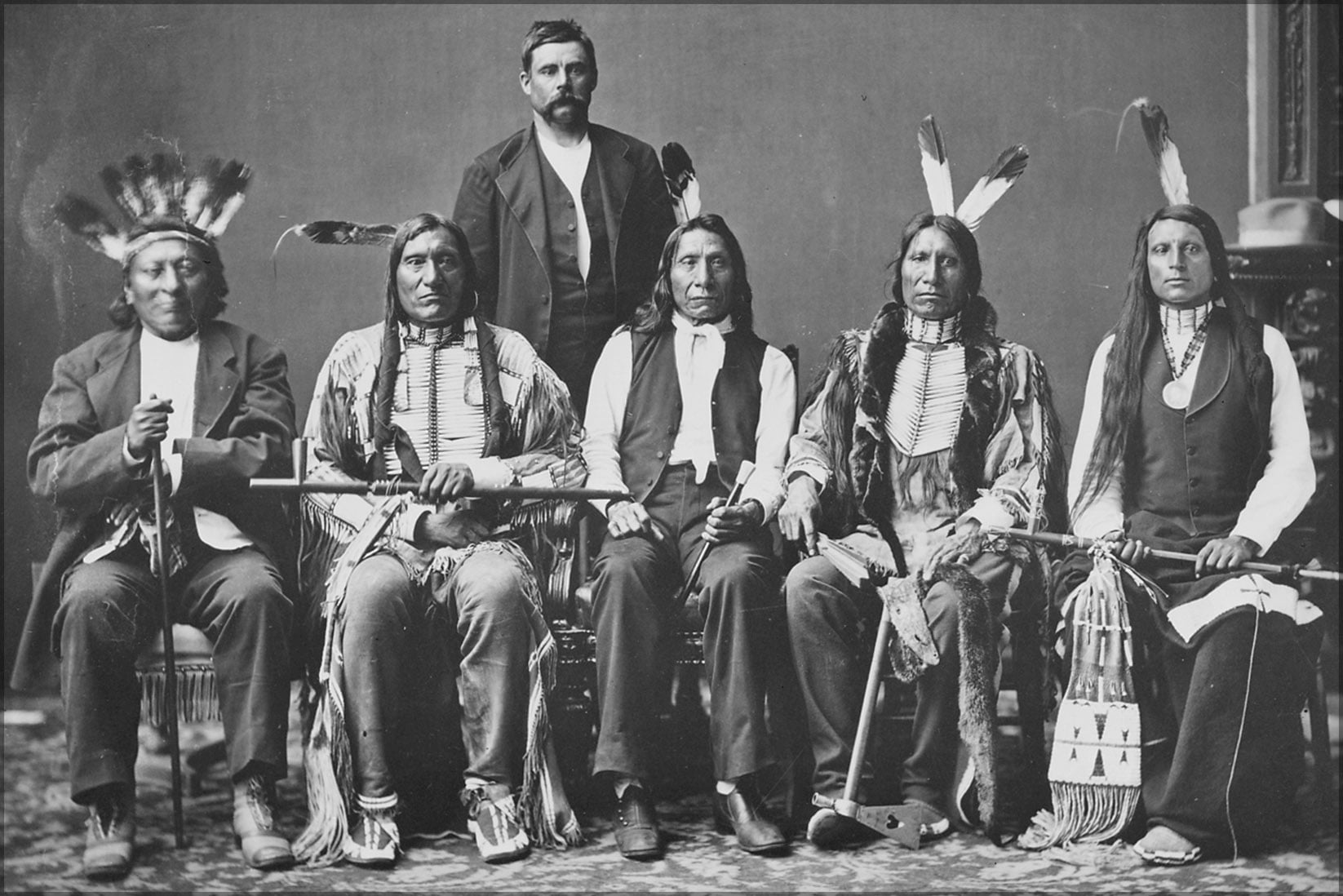 24"x36" Gallery Poster, Dakota delegation native american indian ...