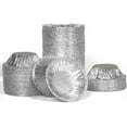 CHNLOJ 200 Pieces Disposable Round Aluminum Foil Tray Containers, Tin ...