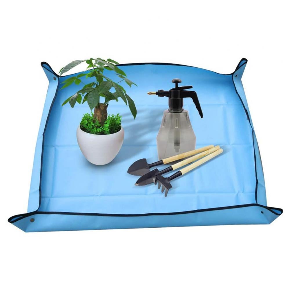 2 Pieces Gardening Plant Transplant Mat,Foldable Waterproof Gardening ...